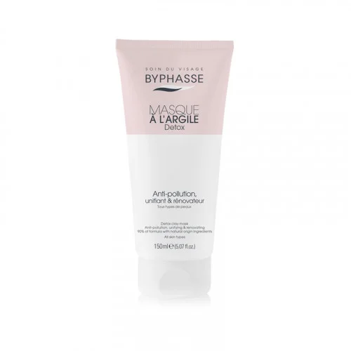 masques visage et gommage | BYPHASSE MASQUE A L'ARGILE DETOX 150ML | ParapharmacieTunisie.tn